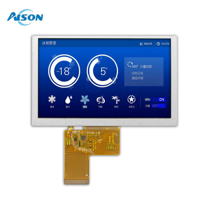 5 Inch TFT LCD Module 800x480 Display 500 Cd/M2 RGB 24 Bit 40pin ILI6137 And ILI5960 Driver IC